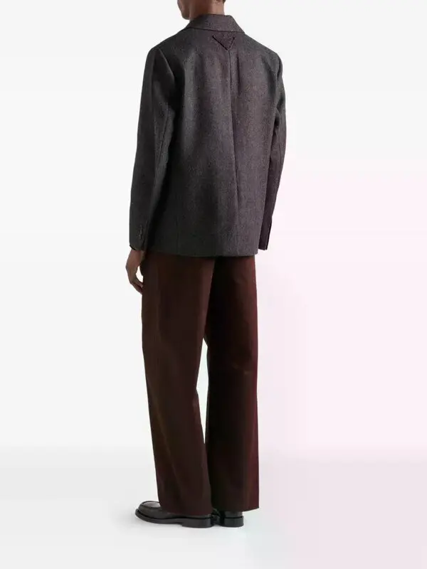 Prada Triangle-logo Cotton Trousers