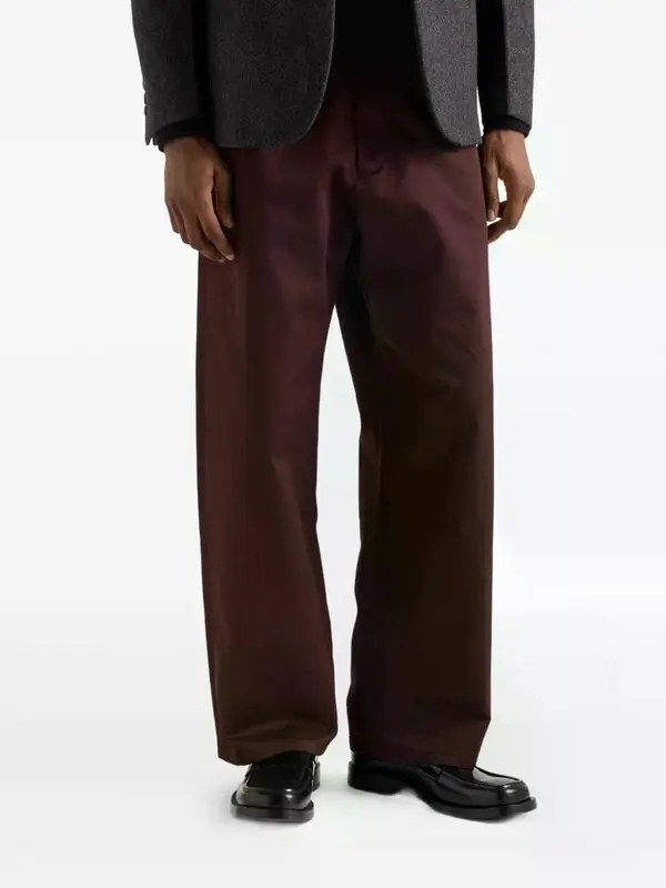 Prada Triangle-logo Cotton Trousers