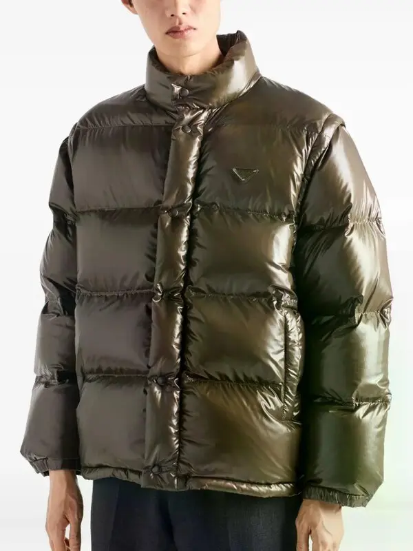 Prada Re-nylon Puffer Jacket - Green