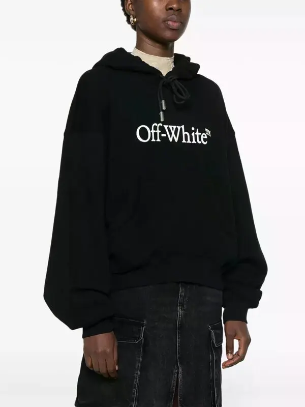 Off-White Logo Print Cotton Hoodie