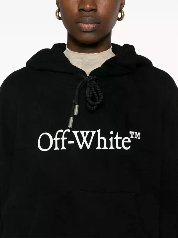 Off-White Logo Print Cotton Hoodie
