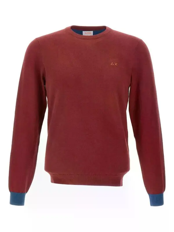 SUN 68 Ribbed Cuff Sweater - Red