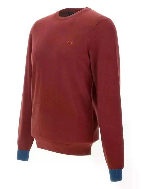 SUN 68 Ribbed Cuff Sweater - Red