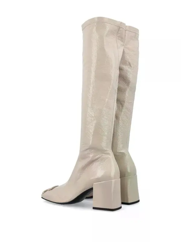 COURREGES Mid-calf Patent Leather Boots - Neutrals