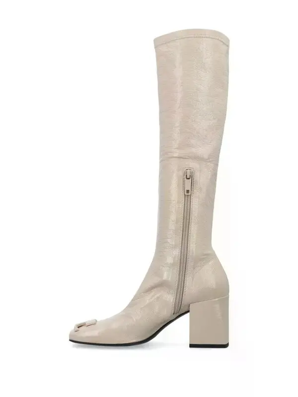 COURREGES Mid-calf Patent Leather Boots - Neutrals