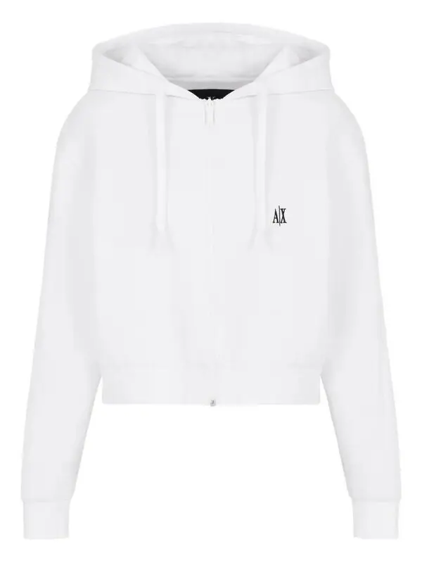 Armani Exchange Zip-up Sweatshirt With Embroidered Logo