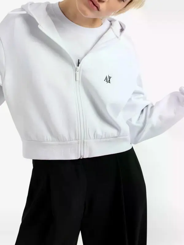 Armani Exchange Zip-up Sweatshirt With Embroidered Logo