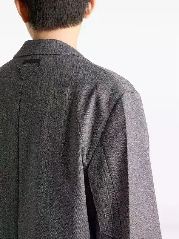 Prada Notched-lapel Wool Coat