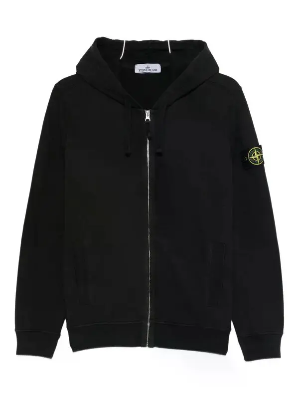 Stone Island Zip-fastening Hoodie - Black