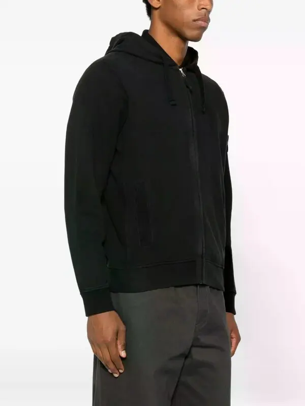 Stone Island Zip-fastening Hoodie - Black