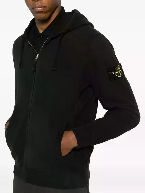Stone Island Zip-fastening Hoodie - Black
