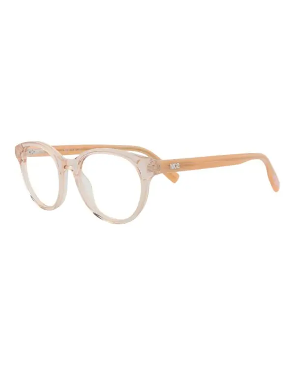 Alexander McQueen Round Oval Optical Frames - Nude Pink Transparent (mq0308o/30010809/004)