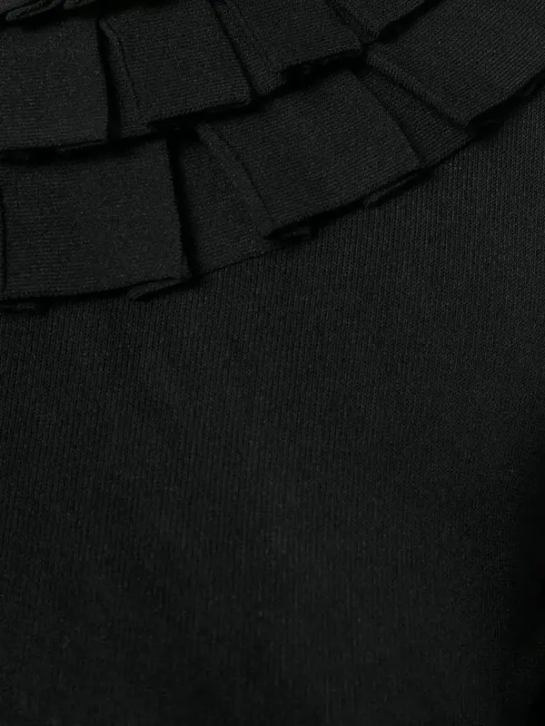 Ermanno Scervino Ruffle Trim Tie Cuff Jumper