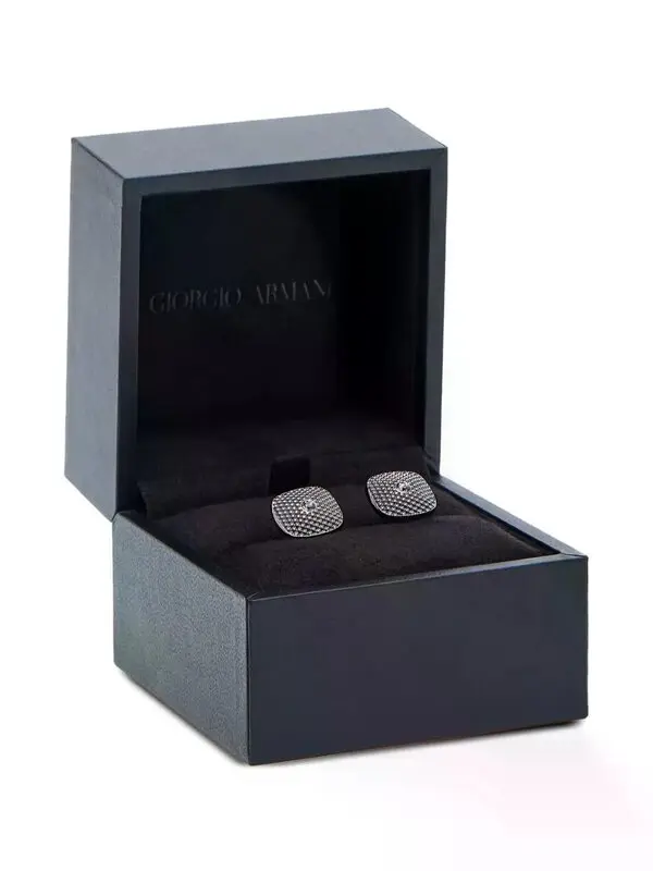 Giorgio Armani Sterling Silver Studded Cufflinks