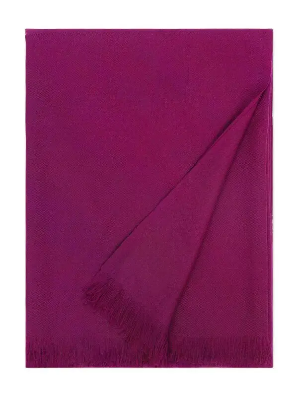 Eric Bompard Fringed Voile Scarf - Purple