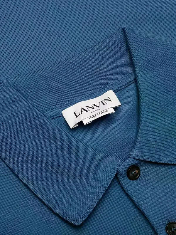 LANVIN Curb-detail Polo Shirt