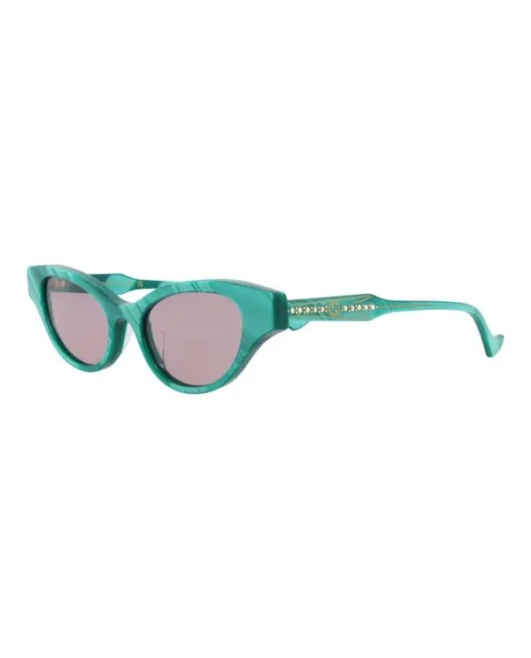Gucci Cat Eye Sunglasses - Green Green Violet (gg1298s/30013901/003)