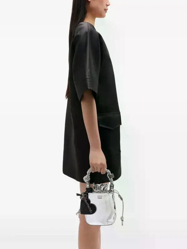 GANNI Mini Bou Twisted-handle Bucket Bag
