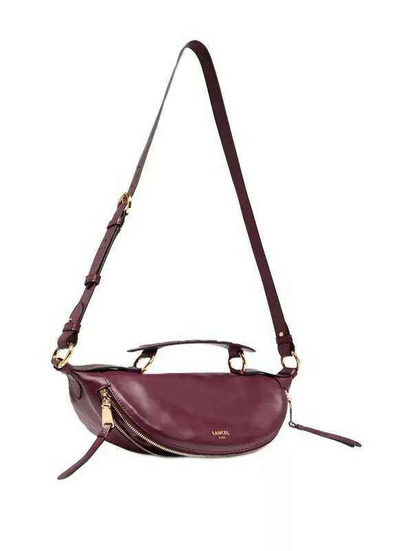 LANCEL Origami Curved Leather Crossbody Bag