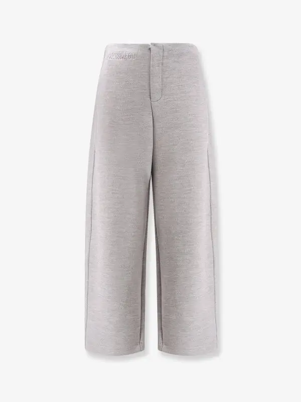 Max Mara Wool And Cotton Trousers - Grey