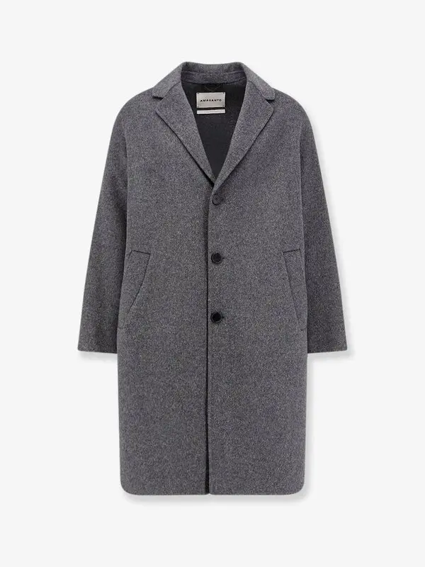 AMARANTO Wool-cashmere Blend Overcoat - Grey