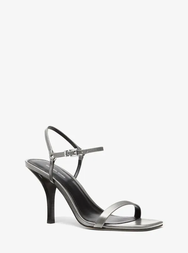 Michael Kors Selina Burnished Leather Sandal