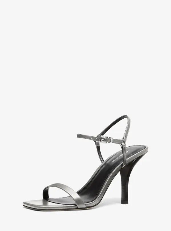 Michael Kors Selina Burnished Leather Sandal