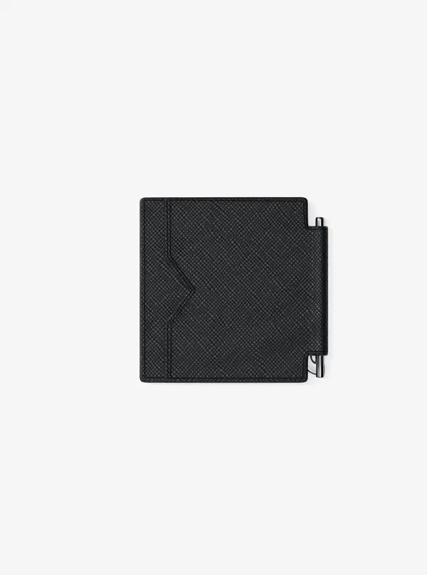 Michael Kors Edison Scratch-resistant Leather Card Case With Money Clip In By