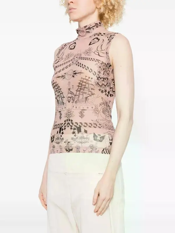 Pinko Printed High-neck Tank