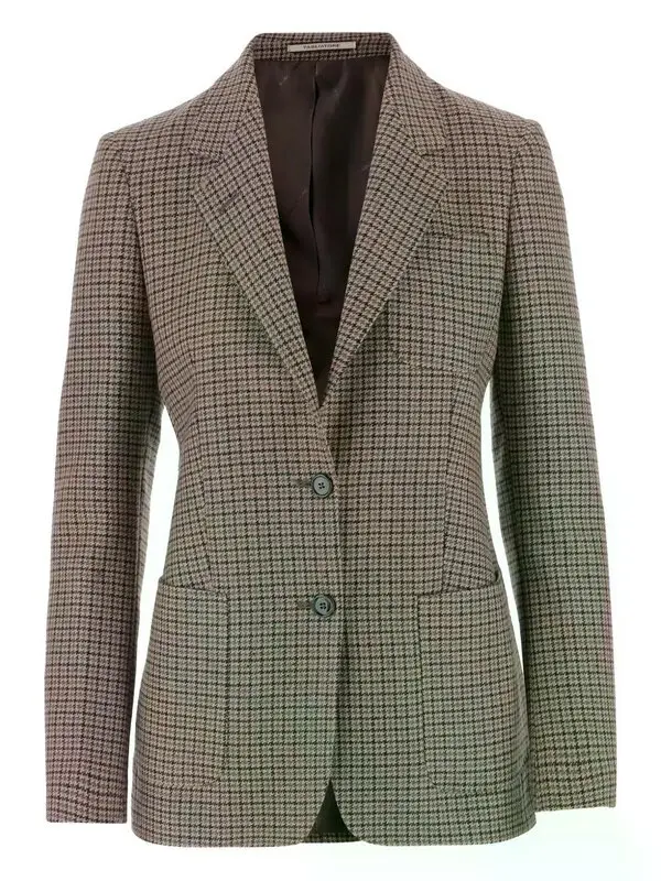 Tagliatore Houndstooth Buttoned Blazer