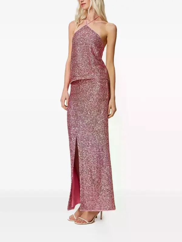 TWINSET Sequin-embellished Maxi Skirt With Slit