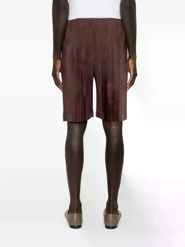 Issey Miyake Pleated Shorts - Brown