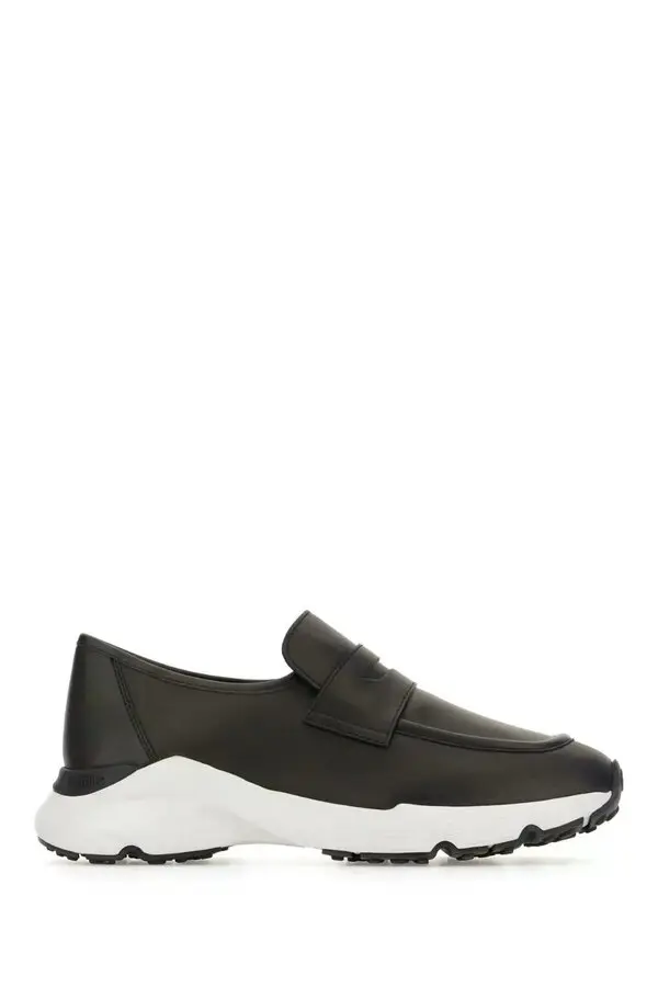 TOD'S Leather Penny-slot Sneakers - Black