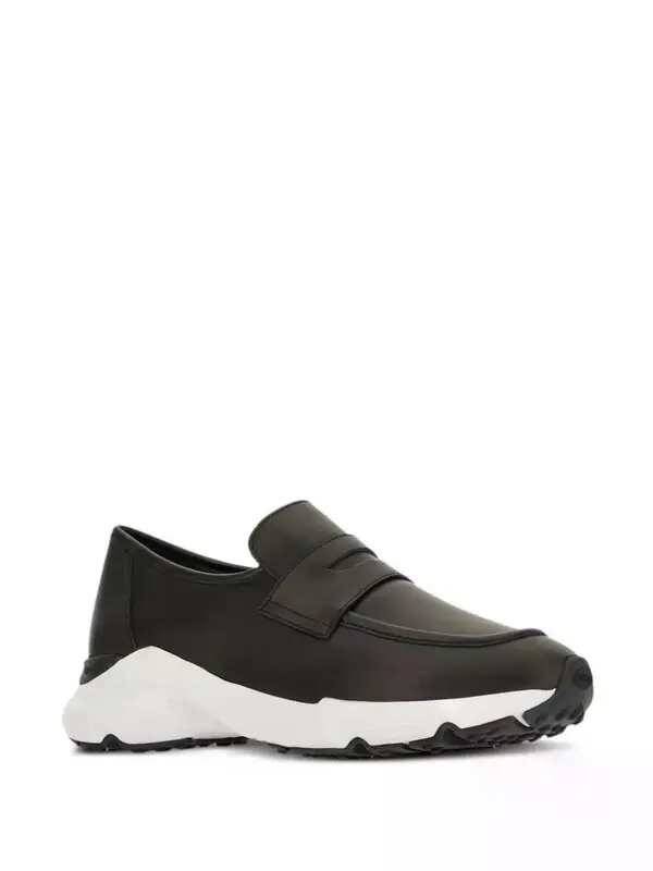 TOD'S Leather Penny-slot Sneakers - Black