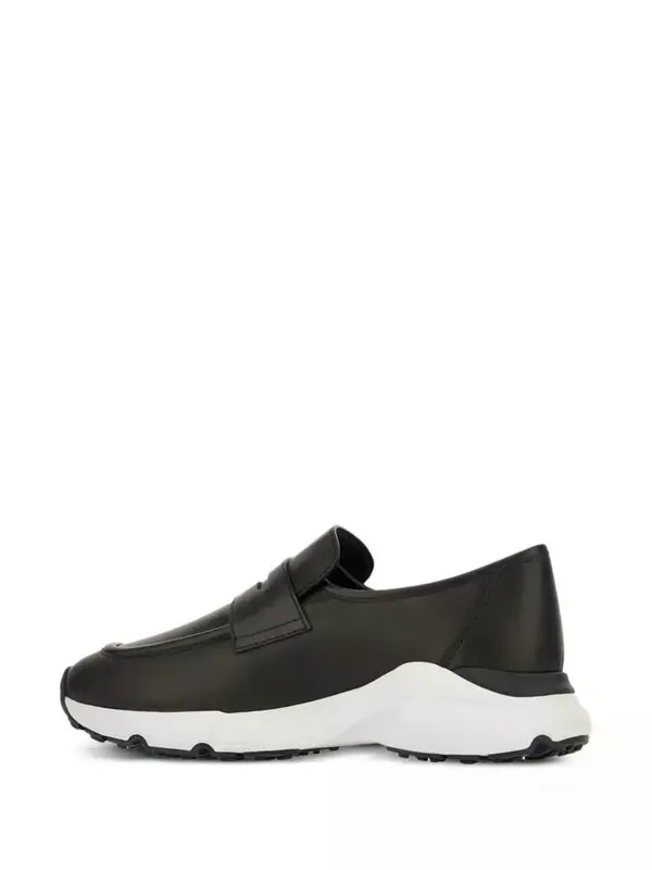 TOD'S Leather Penny-slot Sneakers - Black