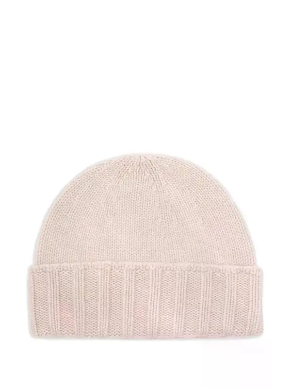 DRUMOHR Cashmere Ribbed Beanie - Neutrals
