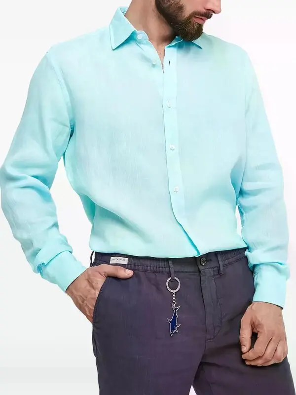 Paul & Shark Long-sleeve Linen Shirt - Blue