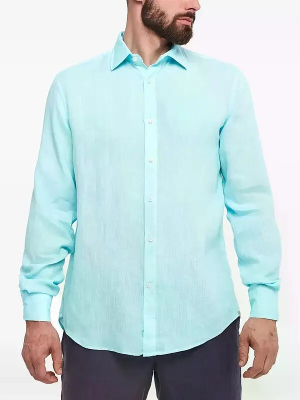 Paul & Shark Long-sleeve Linen Shirt - Blue