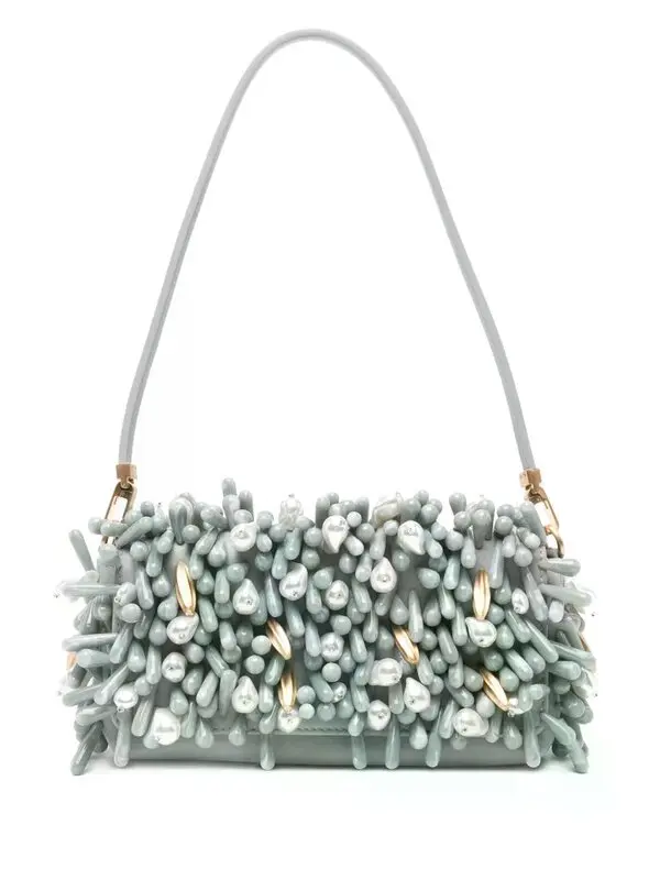 Cult Gaia Perla Embellished Shoulder Bag - Blue