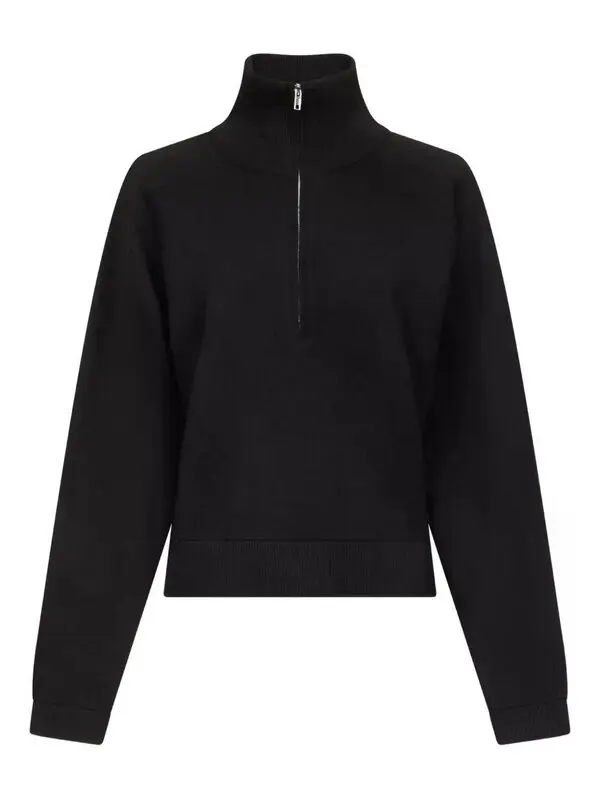 Loulou De Saison Dries Zip-front Cashmere Sweater - Black