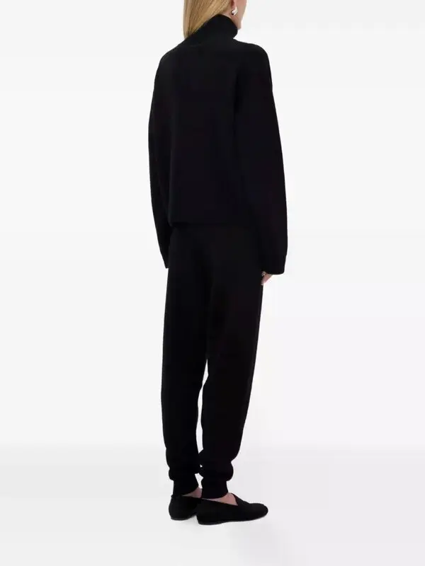 Loulou De Saison Dries Zip-front Cashmere Sweater - Black