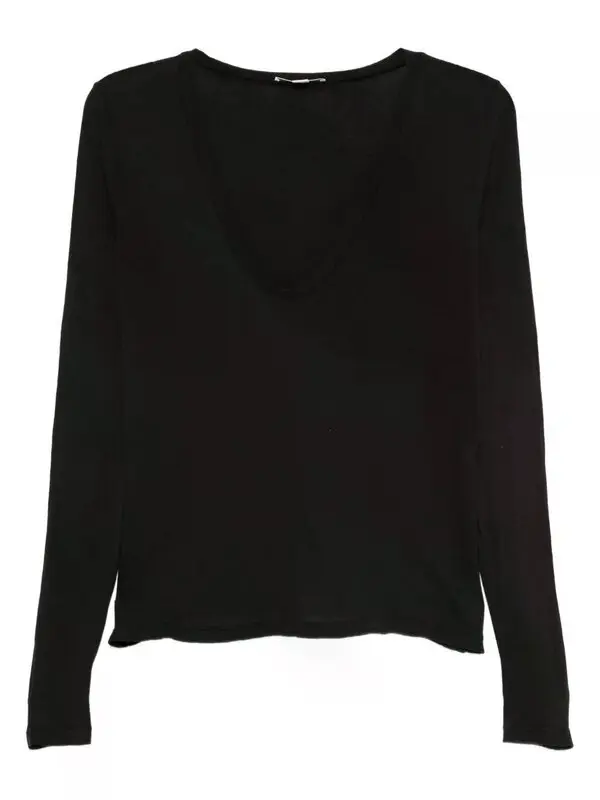 JAMES PERSE Long-sleeve V-neck T-shirt - Black