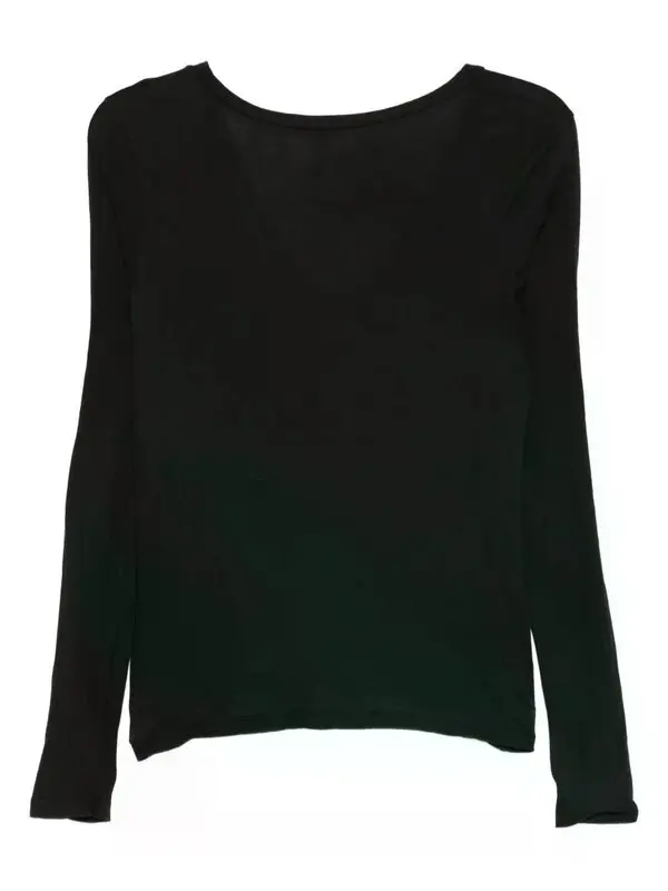 JAMES PERSE Long-sleeve V-neck T-shirt - Black