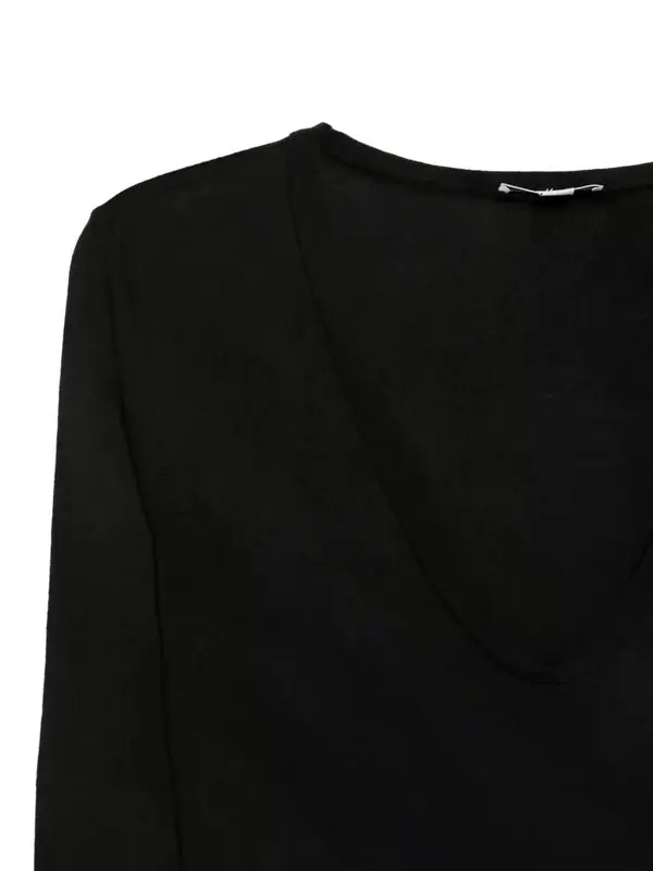 JAMES PERSE Long-sleeve V-neck T-shirt - Black
