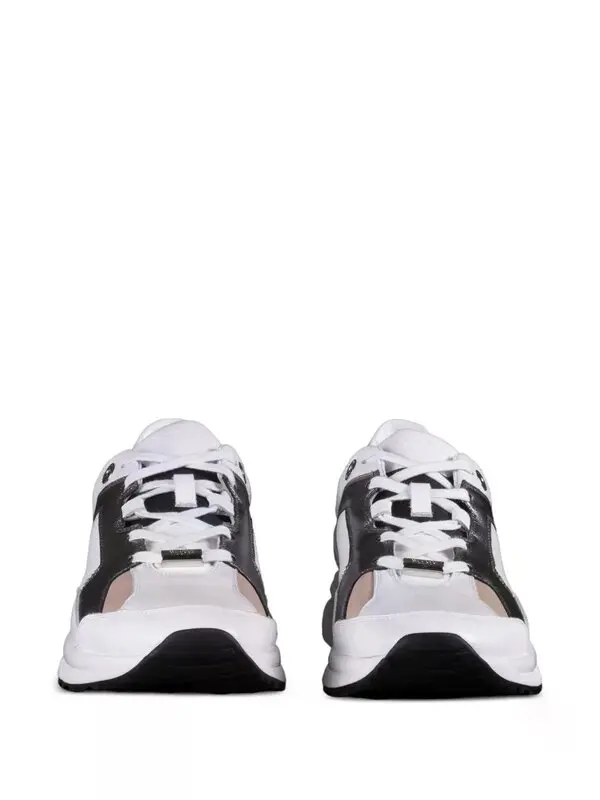 MOORER Metallic-effect Leather Low-top Sneakers
