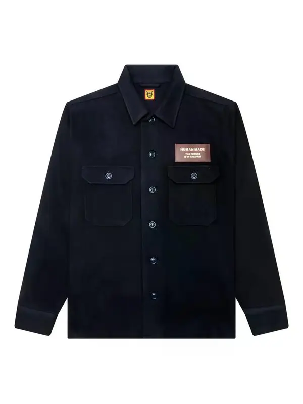 HUMAN MADE Embroidered-logo Overshirt