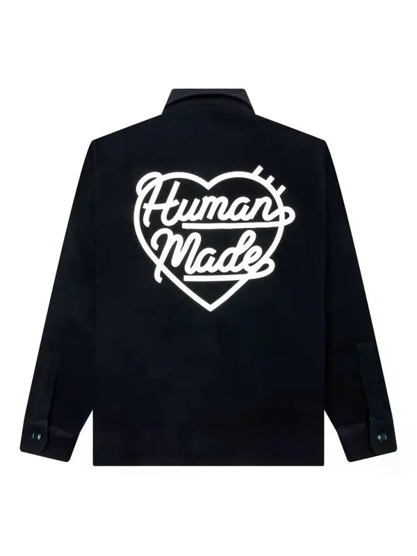 HUMAN MADE Embroidered-logo Overshirt
