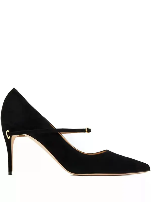 Jennifer Chamandi 85mm Ankle-strap Suede Pumps