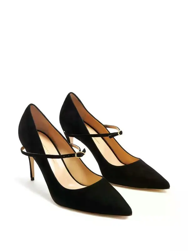 Jennifer Chamandi 85mm Ankle-strap Suede Pumps