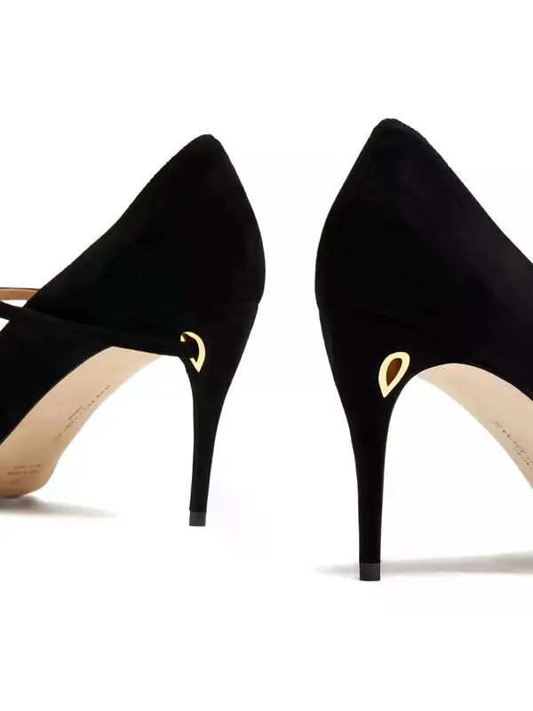 Jennifer Chamandi 85mm Ankle-strap Suede Pumps